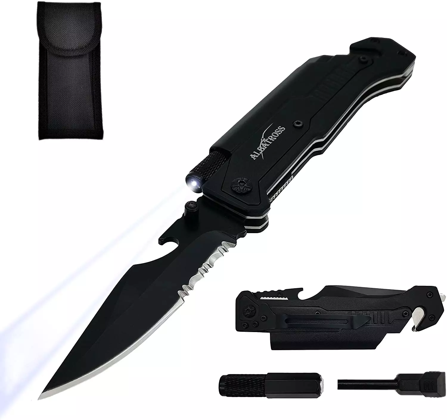 najbolji pokloni za muškarce, ALBATROSS 6-u-1 Survival taktički vojni sklopivi džepni nož