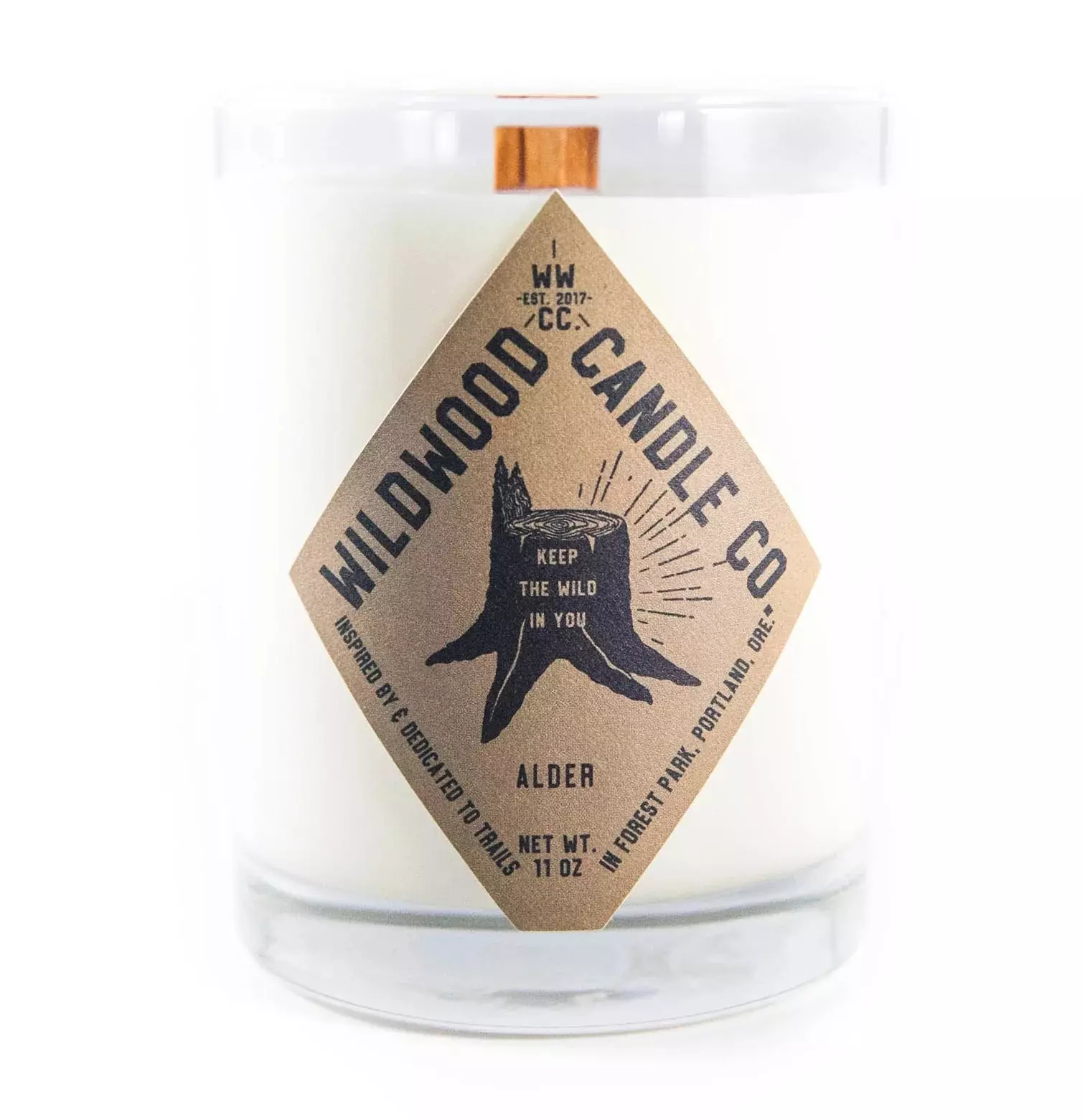 os mellores agasallos para homes, Wildwood Candle Co. Alder Candle