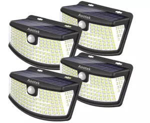 Aootek New Solar Lights išmanusis lauko apšvietimas