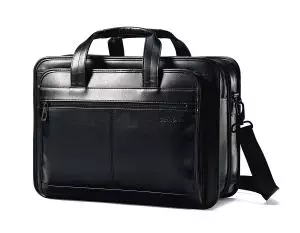 Samsonite Larruzko Maletin Beltza