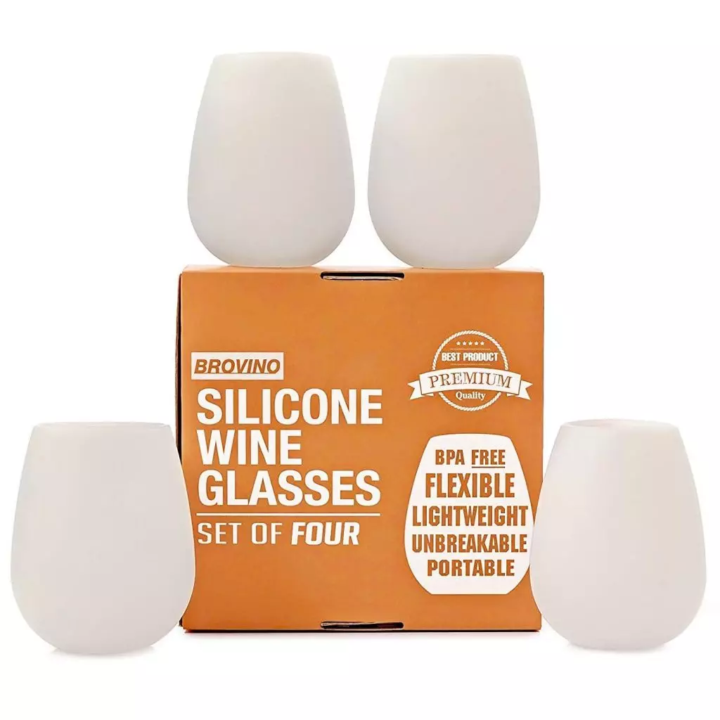 copa de vi de silicona brovino