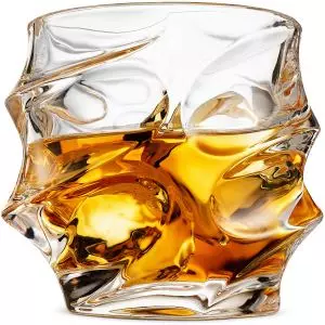 Dobleng Dram nga Crystal Whisky nga Salamin