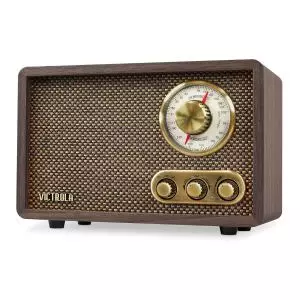 Victrola-Retro-Wood-Bluetooth-FMAM-Радио-