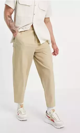 Asos-Design-oversized-tapered-chinos-in-beige