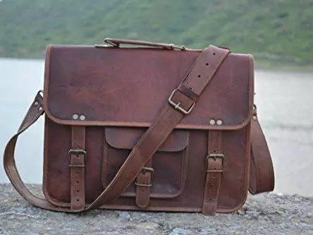 Yakanakisa Leather Briefcase: Mabhegi eVarume e