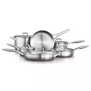 Set d'estris de cuina d'acer inoxidable Calphalon