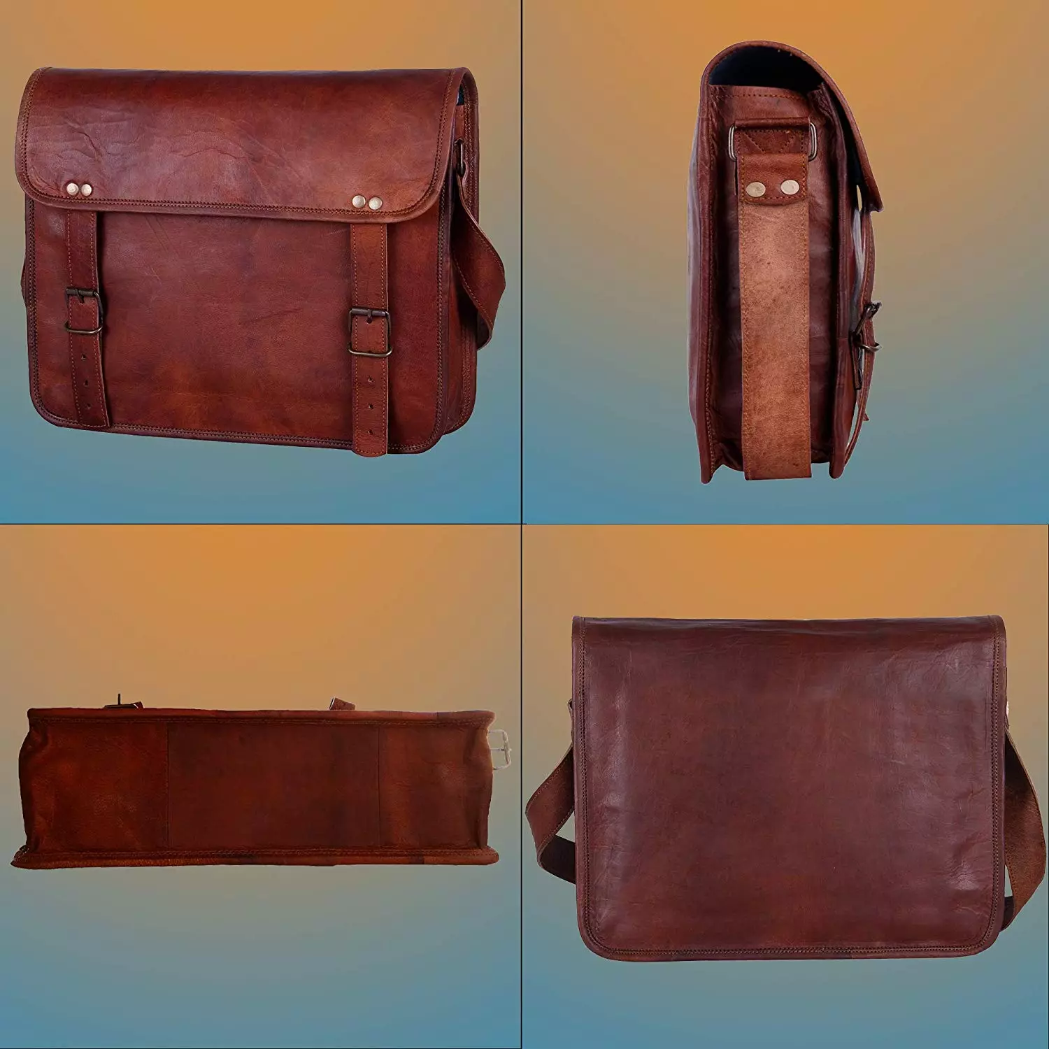 Goat Leather Messenger Bag