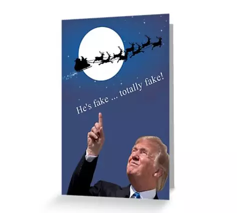 Cartão de Papai Noel falso de Trump