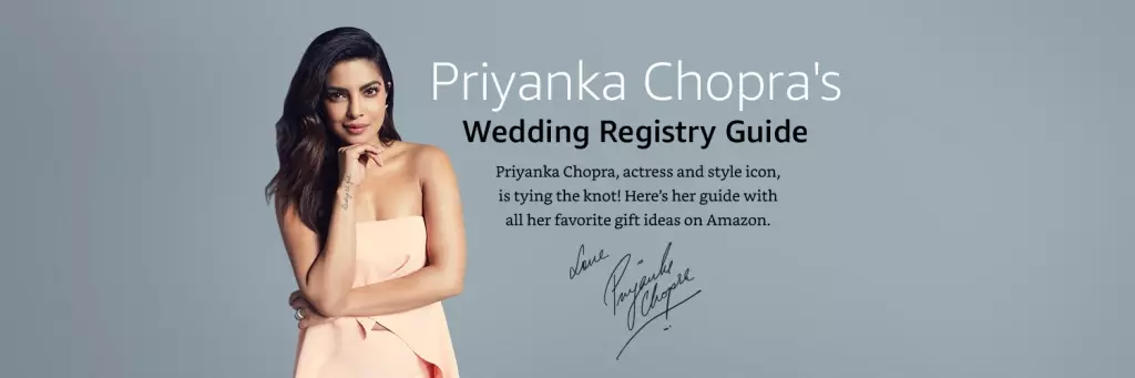Priyanka Chopra Nick Jonas Wedding Registry