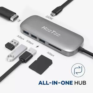 USB C Hub, HooToo USB C Adaptor