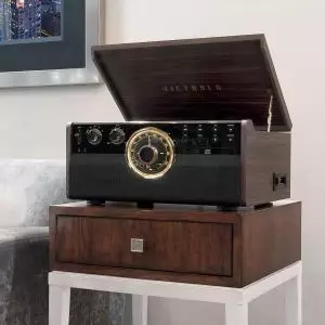 Máy ghi âm Victrola 6 trong 1 Wood Bluetooth Mid Century