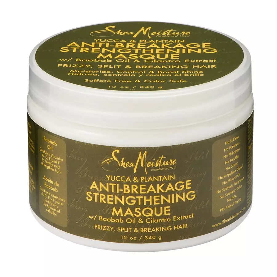 Shea Moisture Organic Yucca සහ Plantain Anti-Breakage Masque