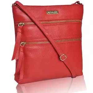 Rød taske Læder Crossbody