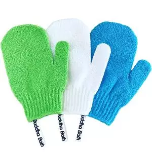 sarung tangan exfoliating paling apik loofah mitts buddha